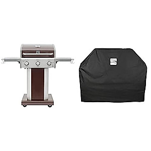 Kenmore 3-Burner Outdoor BBQ Grill | Liquid Propane Barbecue Gas Grill, PG-A4030400LD-MO, Pedestal Grill & Grill Cover for Outdoor Grill, 56 Inch, Waterproof, Weather- UV- and Fade-Resistant