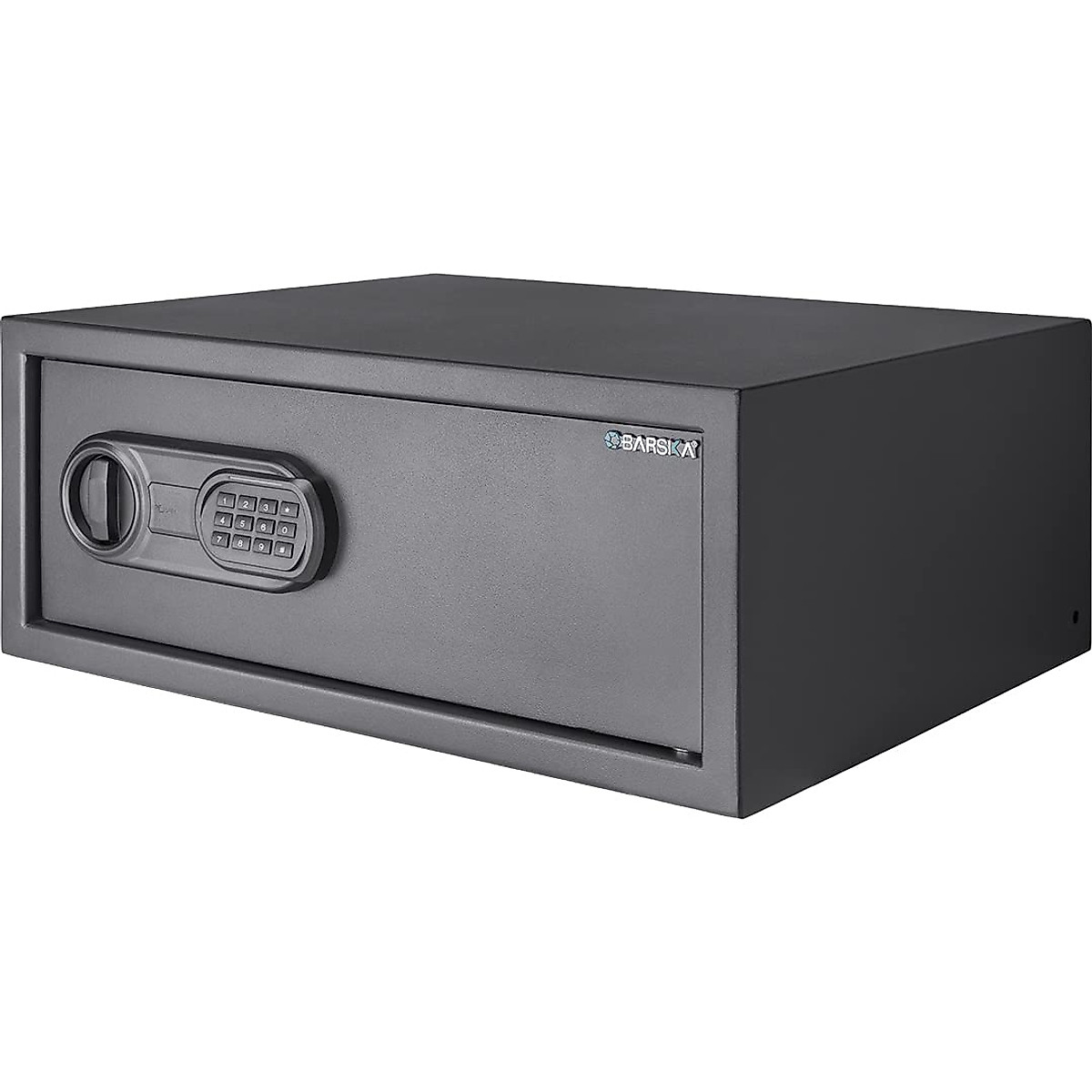 Barska 1.2 Cu. Ft Digital Keypad Safe – LED Interior Light, Extra-Wide for Laptops, Silent Mode, Steel Security Safe