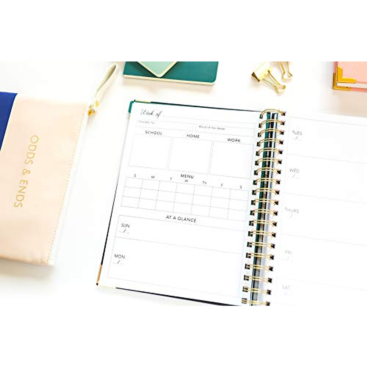 The Homeschool Planner: Beautiful and Undated with Monthly Tabs | To Do List, Goals, Meal Planning & Academic Tools | Homeschooling, Distance Learning & Family Organizer | Gold Spiral