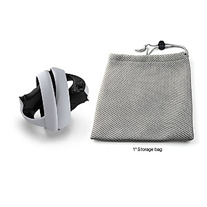 JOYSOG Hard Storage Bag Carrying case for PS5 VR2, Travel Protector Case with VR Silicone Protective Cover and Drawstring mesh bag (Grey)