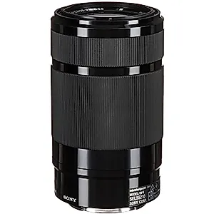 Sony E 55-210mm f/4.5-6.3 OSS Lens (Black) (SEL55210/B) + Filter Kit + Lens Cap Keeper + Cleaning Kit + More (Renewed)