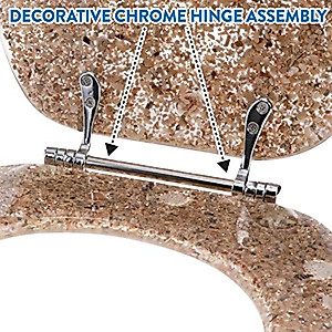 Ginsey Home Solutions Round Resin Toilet Seat, Sea Isle Standard , 59681