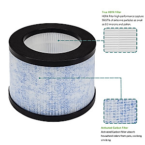True HEPA Replacement Filter, Air Filter Replacement Compatible with Intelabe EP1080 Air Purifier, 2 Pack