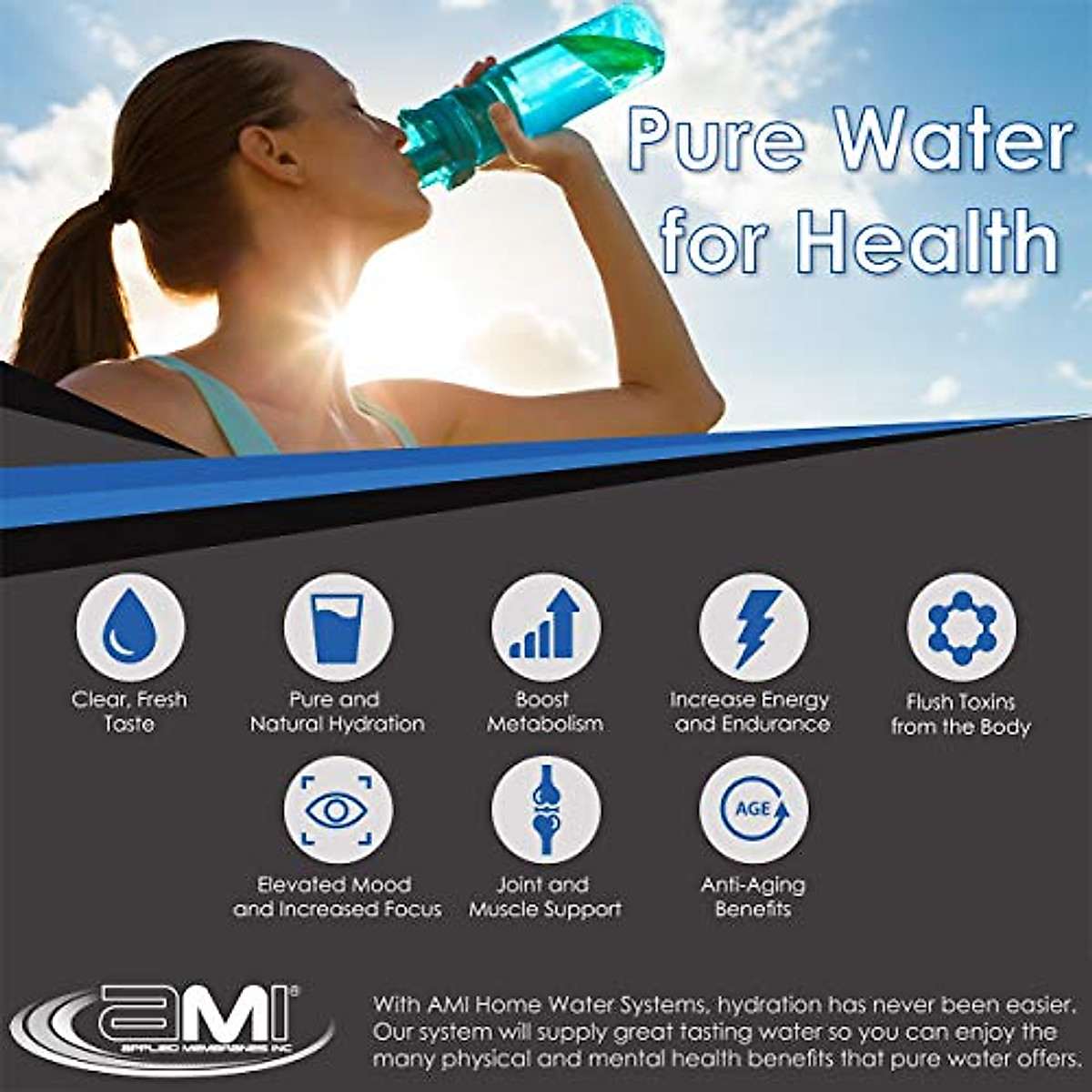 APPLIED MEMBRANES INC pH Neutralization Water Filter Cartridge | Calcite Filter to Raise Alkalinity of Low pH Water | 4.5"x20" Filter Fits 20” Filter Housing | H-F4220CALCITE (4.5" x 20")