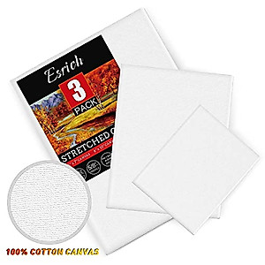 3 Pack Canvases for Painting with Multi Pack 11x14", 5x7", 8x10", Painting Canvas for Oil & Acrylic Paint