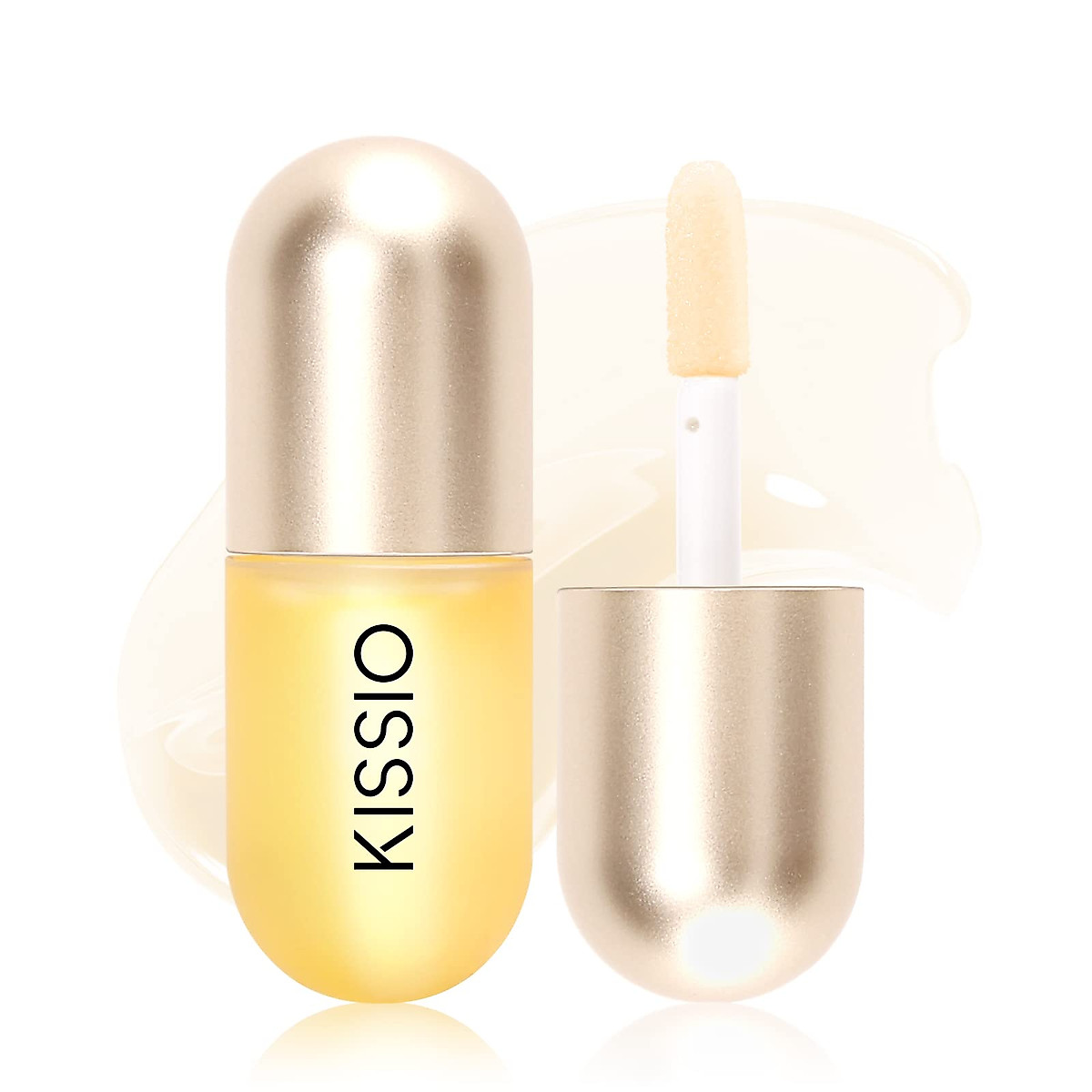 KISSIO Lip Plumper,Day Lip Plumper,Lip Enhancer,Plant Extracts Plumping Lip Serum,Lip Plumping Balm,Moisturizing Clear Lip Gloss for Fuller Lips and Hydrated Beauty Lips 5.5ml (06 Clear)