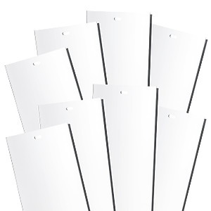 White Vertical Blinds Replacement Slats, for Doors and Windows. Easy Install Standard Replacement, 82.5” Long (2)