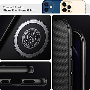 Spigen for iPhone 12 Pro Case, Mag Armor Case for iPhone 12 & 12 Pro - Matte Black
