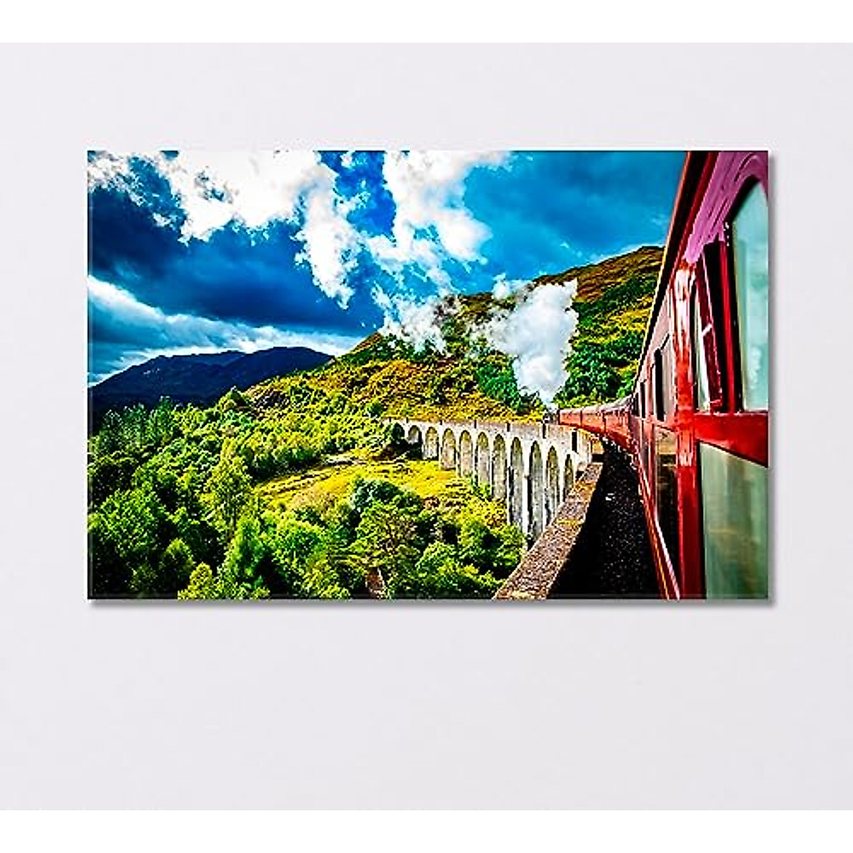 Glenfinnan Railway Viaduct in Scotland Canvas Print 1 Panel / 36x24 inches