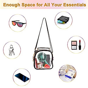 MAYLISACC Clear Purses for Women Stadium, Clear Crossbody Bag Stadium Approved, TPU Clear Tote with Removable Shoulder Strap for Concert Sports Games