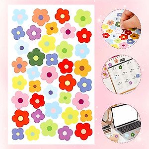 585 Pcs Mini Flower Stickers for Scrapbooking,Boho Tiny Stickers Small Cute Stickers Self-Adhesive Pastel Stickers Vinyl Flower Decals for Water Bottle, Laptop,Car,Cellphone Case,Arts Craft