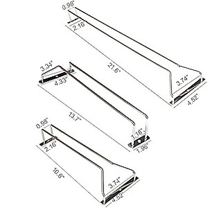 Velidy Wine Glass Rack,Stainless Steel Chrome Finish Under Cabinet Hanging Stemware Holder with Screw for Kitchen/Bar/Restaurant (21.6"/55cm)