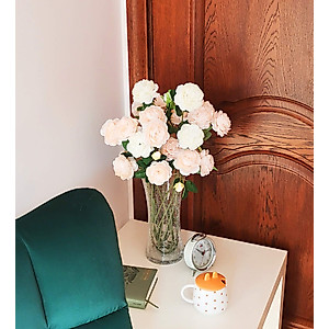 Bemacoggi 2pcs Peony Artificial Flowers Silk Flower Fake Peonies for Arrangements Wedding Anniversary Garden Home Office Decoration