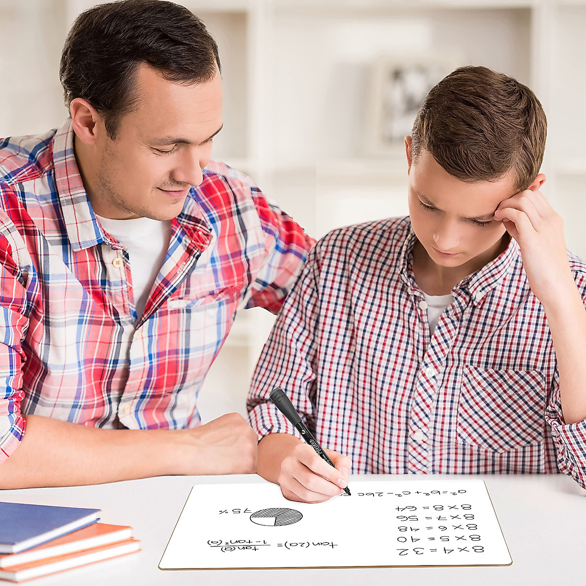 Scribbledo Dry Erase XY Axis Graph Lap Boards 9” X 12” for Student and Classroom Use Math White Board Double Sided White Board