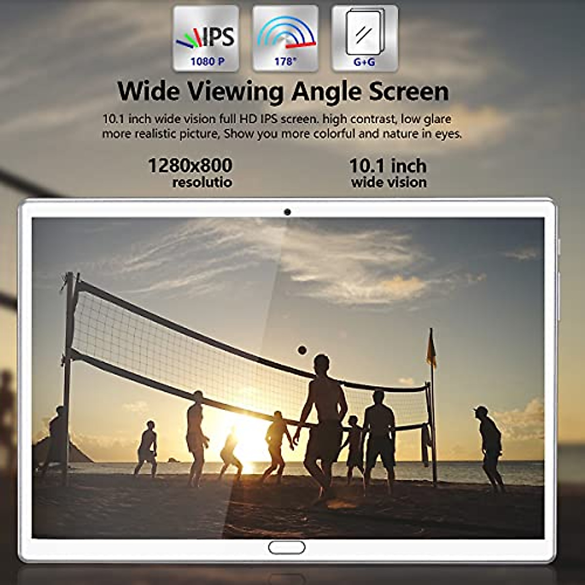 2 in 1 Tablet 10.1 Inch, Android 11.0 Tablets, 64GB/128GB ROM, Dual 4G Cellular with Keyboard, 18MP Camera, Octa-Core Processor, WiFi, GPS, Bluetooth, Google Certified Tablet PC(2023 Silver)