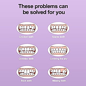 Denture Teeth Temporary Fake TeethSnap On Veneers, Snap in Teeth for Men and Women,Cover The Imperfect Teeth,No Pain No Shot No Drilling,Fix Confident Smile(2 Pcs)