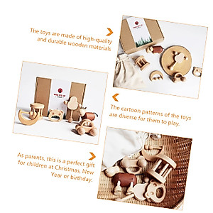 Kisangel 24 Pcs Newborn Baby Hand Bell Toddler Hand Rattle Hand Rattle Toy Lovely Rattle Wooden Hand Rattle Toddler Toy Baby Plaything Musical Instrument Baby Hand Rattle Baby Toy