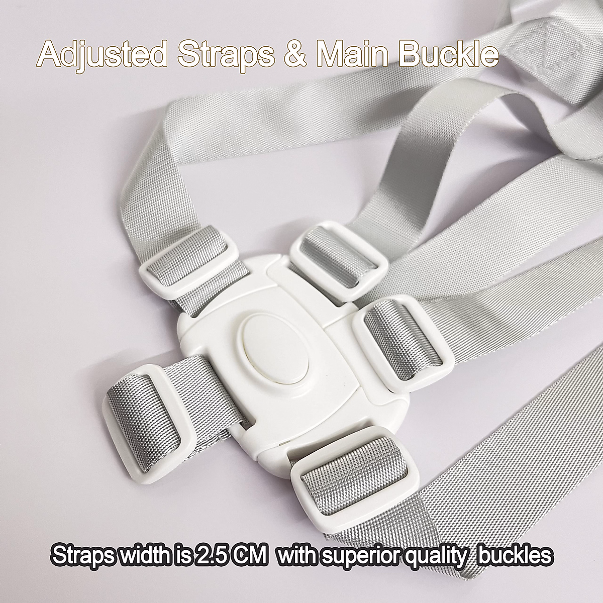 ZARPMA High Chair Straps, Universal Replacement Harness Strap Belt for Chair Compatible for Tripp Trapp Stokke HighChair (Grey)