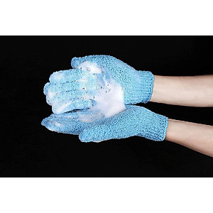 8 Pairs Double Sided Exfoliating Gloves Body Scrubber Scrubbing Glove Bath Mitts Scrubs for Shower, Body Spa Massage Dead Skin Cell Remover 1