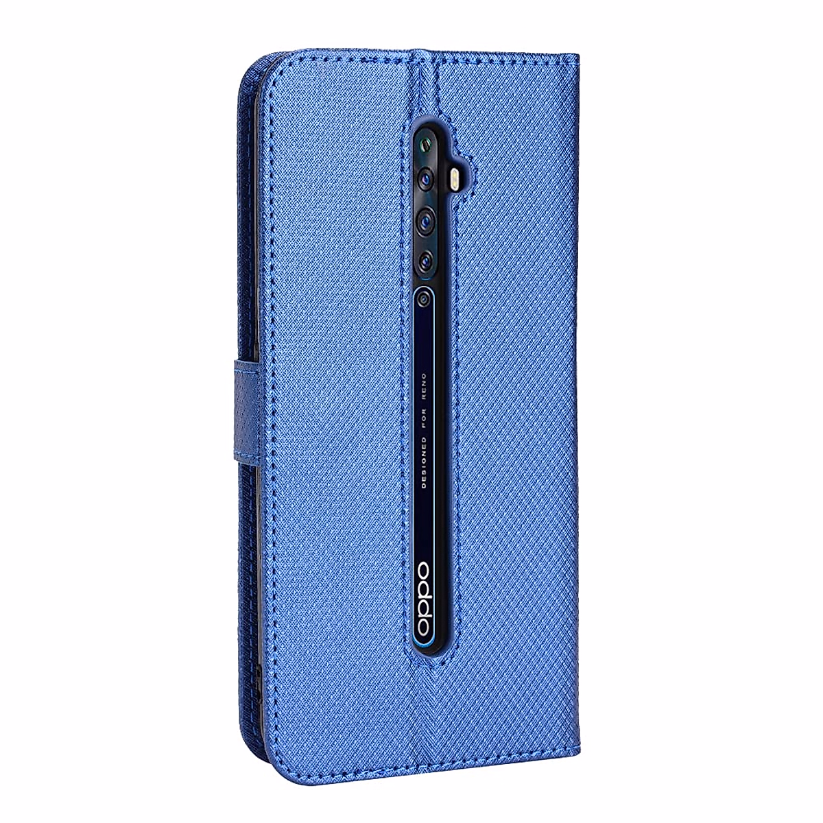 Elubugod Case for Oppo Reno2 Z Leather Case Cover,Case for Oppo Reno2 F Leather Case Cover,Case for Oppo Reno 2Z CPH1945 CPH1951 PCKM80 / Reno 2F CPH1989 Case PU Leather flip Cover Blue