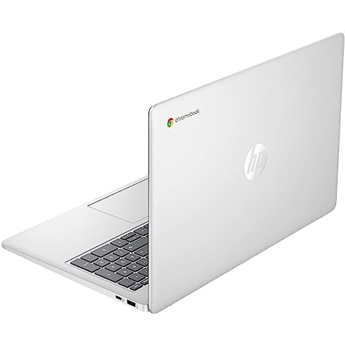 HP 2023 Newest Chromebook Student Laptop, 15.6 Inch Display, Intel Quad-Core Processor, 8GB LPDDR5 RAM, 64GB eMMc, Webcam, Chrome OS, Natural Silver