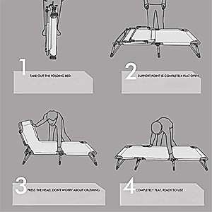 XZGDEN Lightweight Folding Lounger Chairs Portable Metal Sunbed Household Office Garden Patio Beach Outdoor Lounger Chairs-3