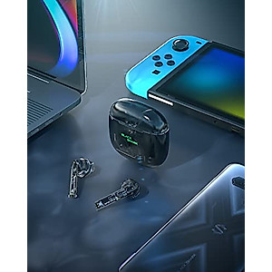 Black Shark Bluetooth Earbuds with 2 Mics Call Noise Canceling, Wireless Earbuds with 24H Playtime for Sport and Work, One-Step Pairing & Smart Touch Control, IPX5 Waterproof, in-Ear Stereo