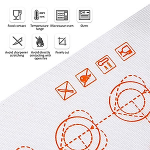 Heat-Resistant Silicone Macaron Baking Mat, Oven Non Stick Baking Tools, For Cake Tools Pastry Sheet Macaron Baking Mat(L red)