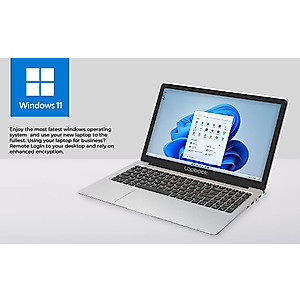 2023 Model 15.6" Full HD Windows 11 Home S Laptop - 8GB RAM 256GB SSD, AC WiFi, RJ45, Integrated Webcam - S15 N2 Lightweight Laptop