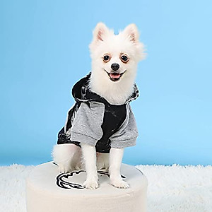 Neiwech Small Dogs Knitted Sweaters Medium Cats Soft Sweatshirts Pet Puppy Warm Winter Clothes Black Grey M 63S226