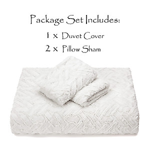 Chanasya Premium Soft Cloud Faux Fur Duvet Cover Bedding Set Queen Size - 3 Piece Combo Set - Textured Embossed Fuzzy Soft Velvet Mink Bedcover - Zipper Closure Machine Washable - Tan Turquoise