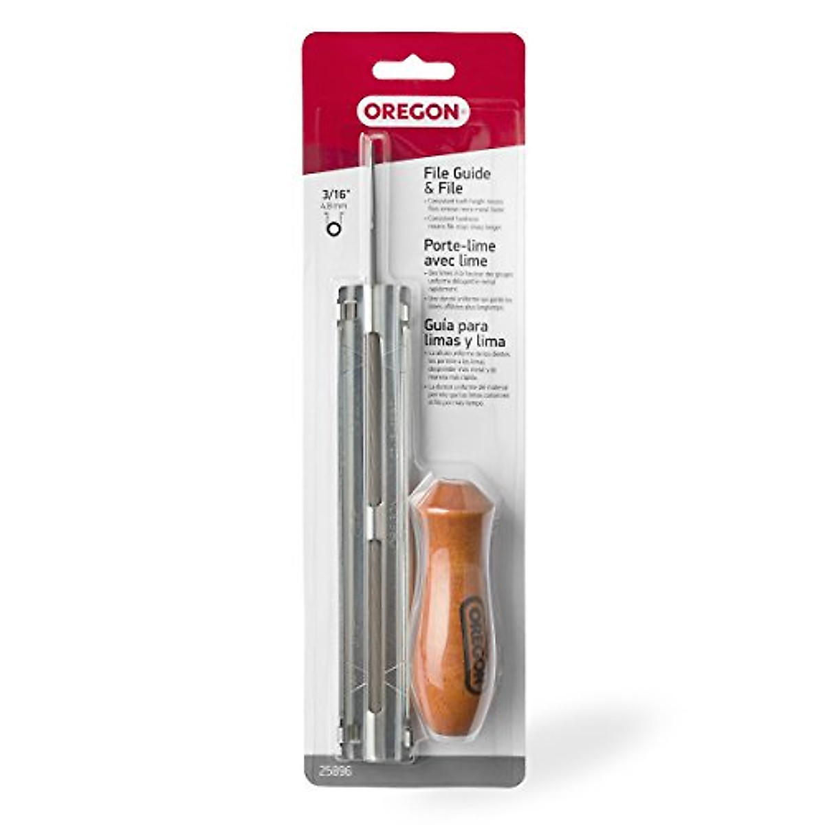 Oregon 25896 3/16 inch Chainsaw File Guide with File,Grey