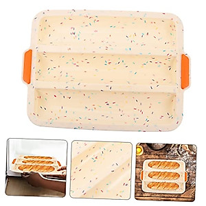 HONMEET Bread Mold French Bread Loaf Hot Dogs Bun Cookie Oven Bread Baking Tray Baguettes Perforated Pan Kitchen Cooking Tray French Bread Mould Silicone Bread Baking Mold Perforation Pan