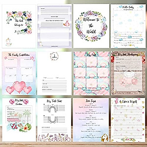 Kemella Kreations My Memory Book with Keepsake Box, Baby Milestone Stickers, Photo Corners & Footprint Kit, Unicorn Design - Baby First Five Years, Scrapbook, Journal, Photo Album for Newborn to 5 Years, Girl