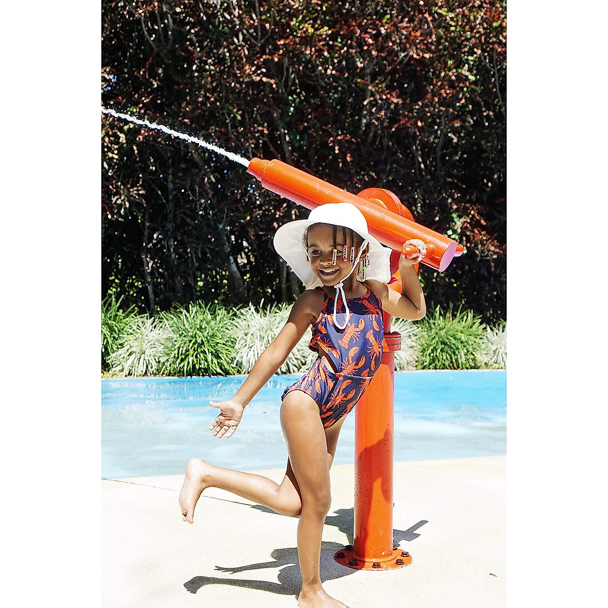 Baby and Toddler Sun Hat - UPF 50+ Kids Boy & Girl Summer Swim Pool & Beach Hat White