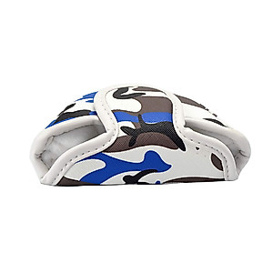 PLUSKER 1PC Camo Golf Club Half Mallet Putter Cover Magnetic Blue Synthetic Leather Headcovers for Male/Female Golfers