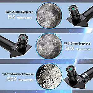 Telescope for Kids & Adults, 70mm Aperture Refractor Telescopes for Astronomy Beginners, Portable Travel Telescope with Phone Adapter & Wireless Remote, Astronomy Gifts for Kids