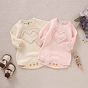 Baby Girls' Bodysuit Newborn Clothes Toddler Sweater Romper Long Sleeve Pullover Winter Infant Onesies Spring For Photo Shoot Yellow-9-12 Months