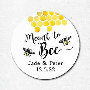 Meant to bee sticker, Honey favor stickers, Meant to bee labels, Custom wedding stickers, Honey bee party