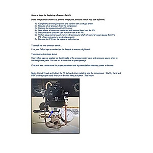 Ingersoll Rand 23474653 Pressure Switch for Single Phase Compressor