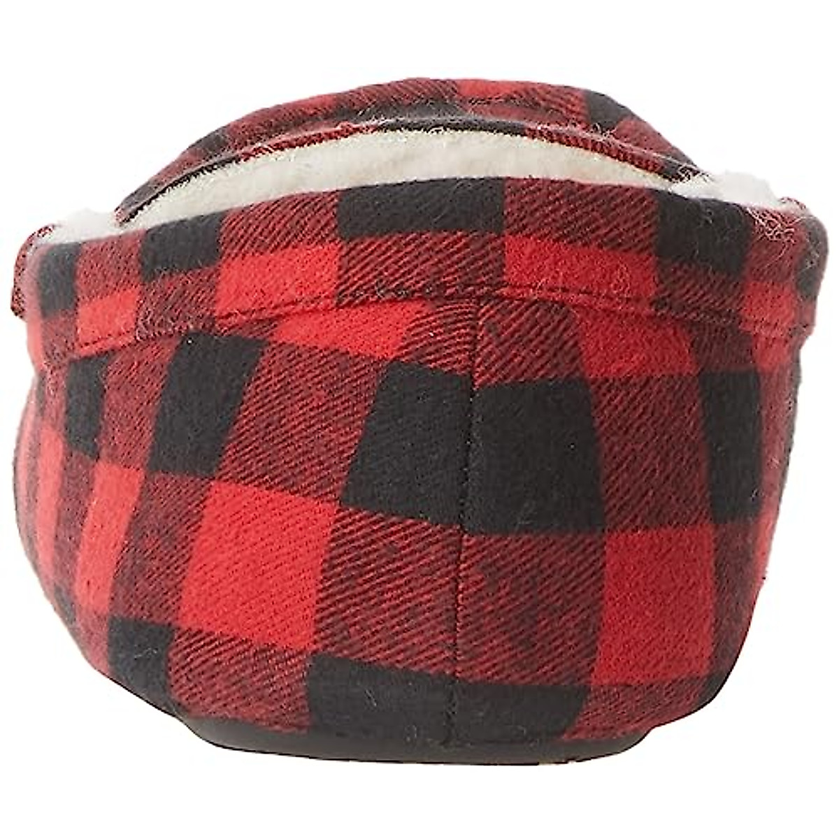 Amazon Essentials Men's Moccasin Slipper, Black Red Buffalo Check, 13