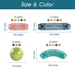 csvictory Magnetic Balls and Rods Set, Magnetic Blocks Toy for STEM, Magnetic Building Blocks with Magnetic Rods & Balls, Magnetic Sticks and Balls Building Set for Kids Age 3+ (37 PCS)