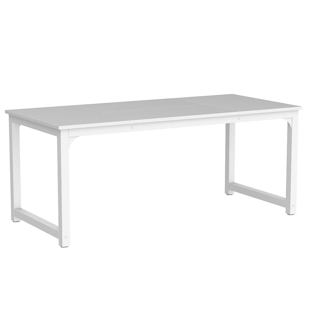 Tribesigns 71"x31.5" Dining Table, Industrial Kitchen Table for 6-8 Person, Rectangular Dinner Table for Dining Room Kitchen Living Room, with Heavy Duty Metal Legs, Rustic Brown