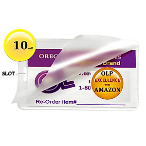 OLP Hot 10 Mil Luggage Tag Laminating Pouches With Slot (Pack of 500) 2-1/2 x 4-1/4 Clear