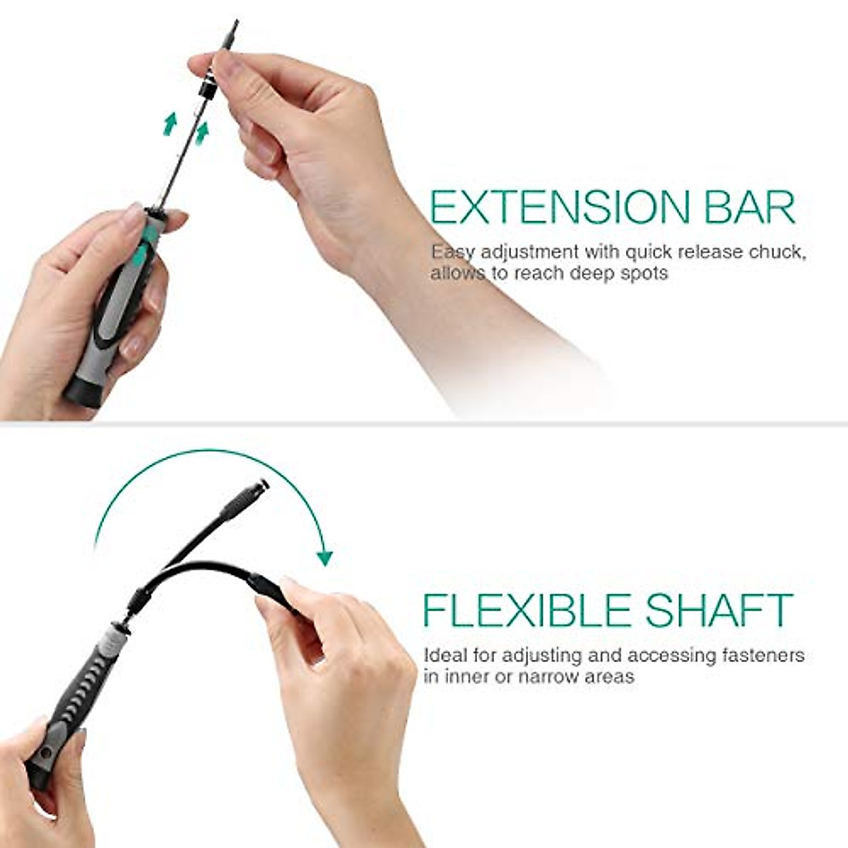 ORIA Precision Screwdriver Set, New Version 130 in 1 Screwdriver Kit with 120 Screwdriver Bits(117 PCS 28mm, 3 PCS 35mm), Repair Tool Kit with Magnetizer for Smart Phone, Household Appliances