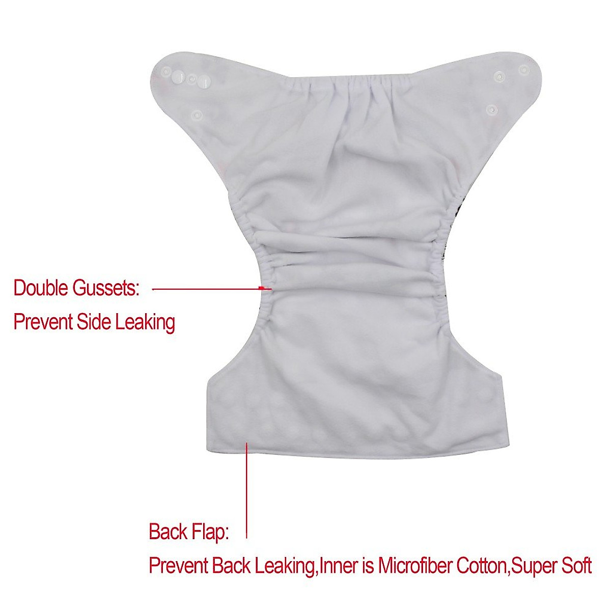 Ohbabyka Reusable Washable Baby Boys/Girls Pocket Cloth Diapers with 1pc Insert (Penguin+1 Insert)