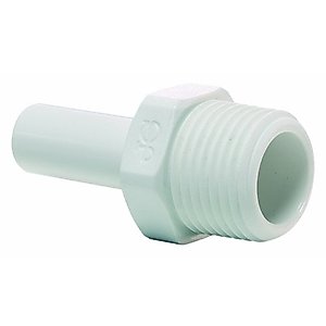 John Guest Speedfit PP050821W 1/4OD by 1/8NPTF Stem Adapter, 10-Pack