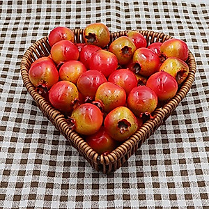 WJboand 30pcs Fake Pomegranet Mini Fruit Artificial Decoration Festival Display Cabinet Display Decoration Photography Props Themed Party Wedding Tabletop Office Realistic