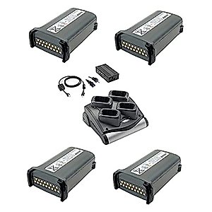 Zebra SAC9000-4000R Charger Kit with (4) Spare Battery | for MC92N0, MC9190, MC9090 Rugged Warehouse Scanners (Renewed)