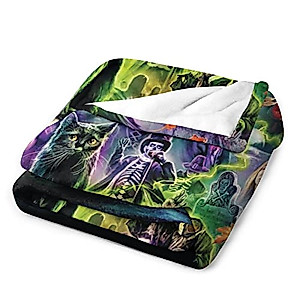 Hocus Pocus Flannel Blanket,Throw Blankets Witch Fleece Blankets Ultra-Soft Suitable for Couch Sofa Bed Home Decorations All Seasons Gifts for Women ＆ Men 60X50 inch (HP 1, 60"X50")